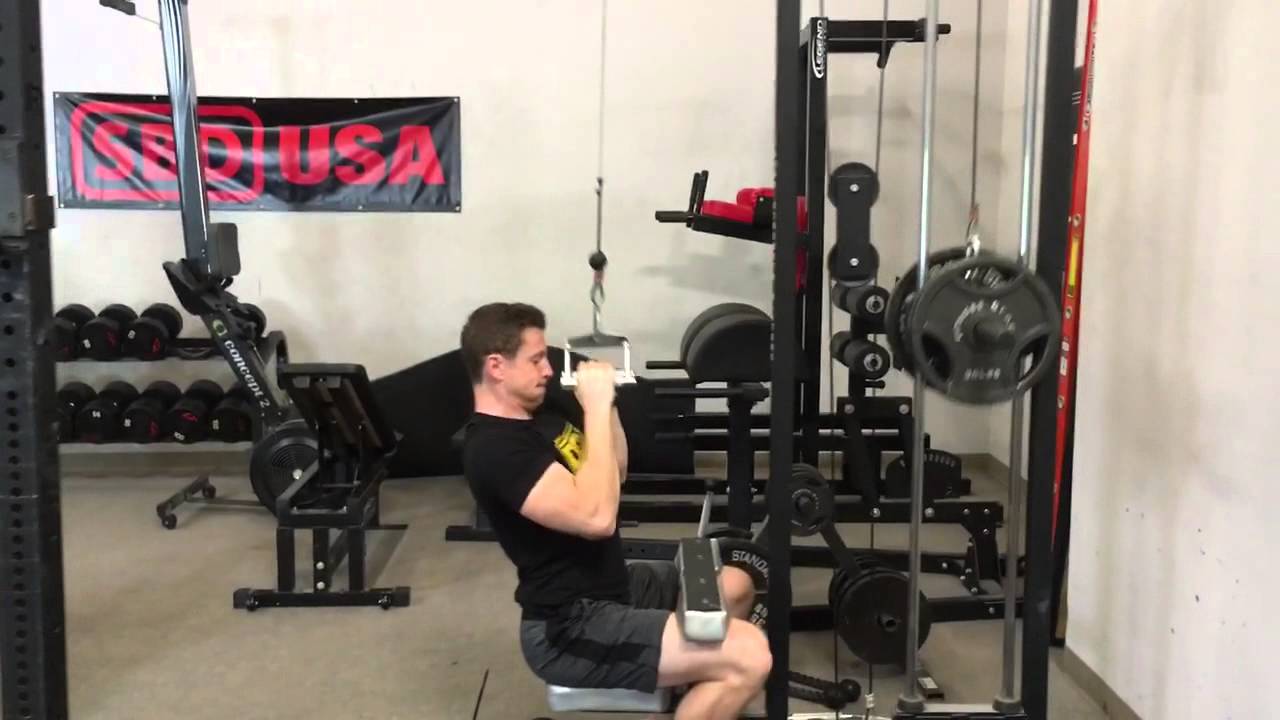 Neutral grip lat pull down - YouTube