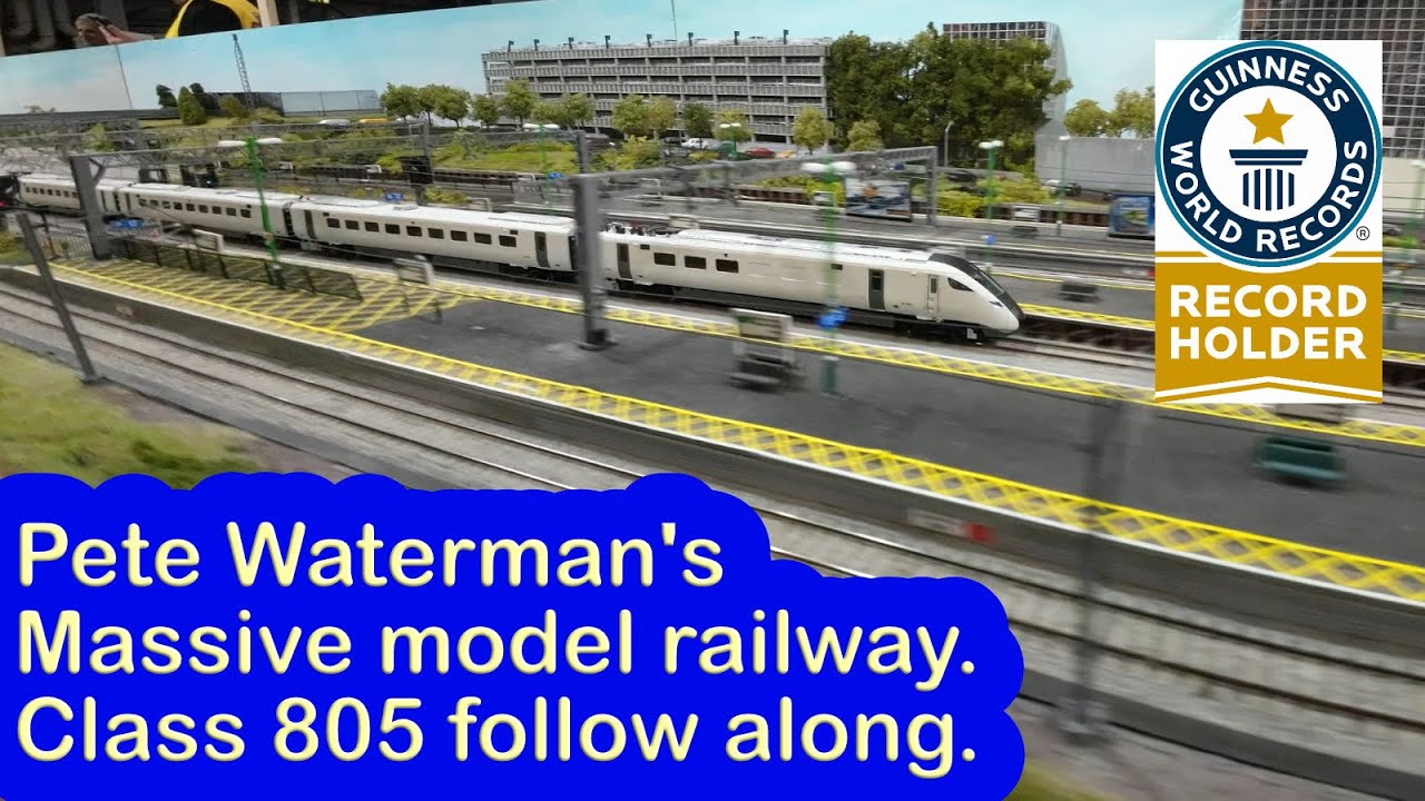 Pete Waterman's record making model railway. Class 805 follow along ...