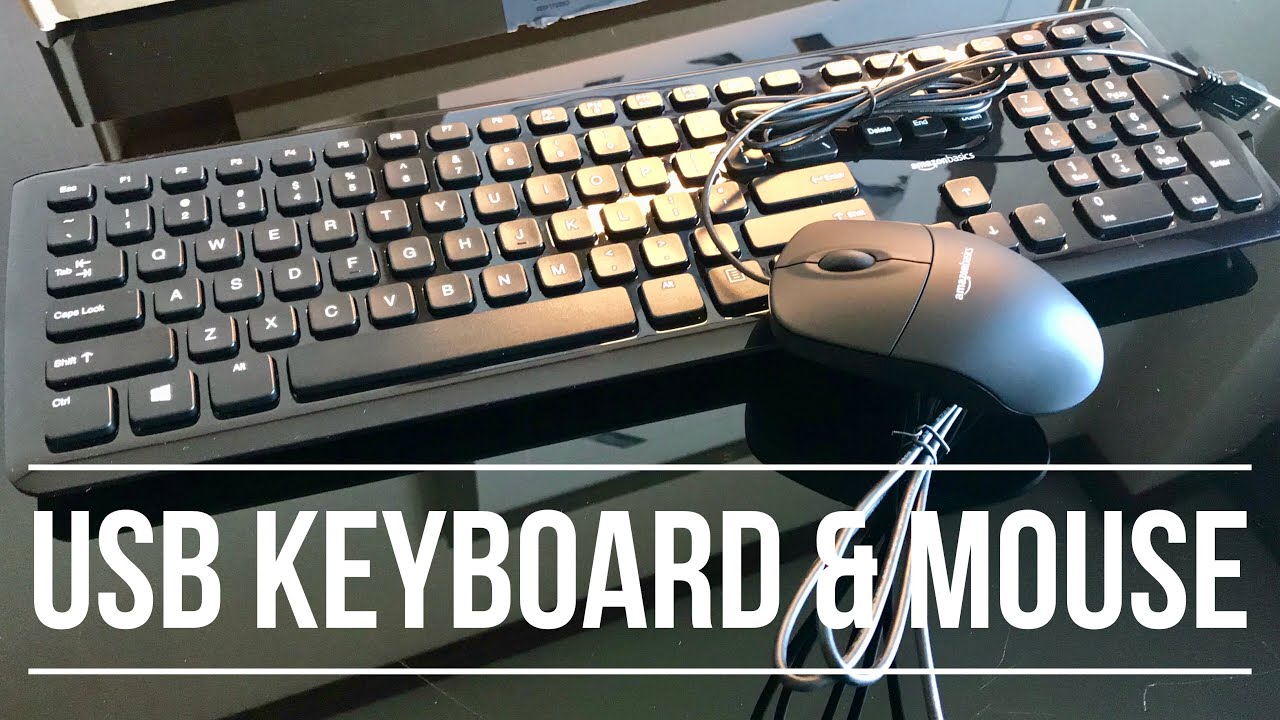 AmazonBasics Wired Keyboard & Mouse Bundle Pack Review - YouTube