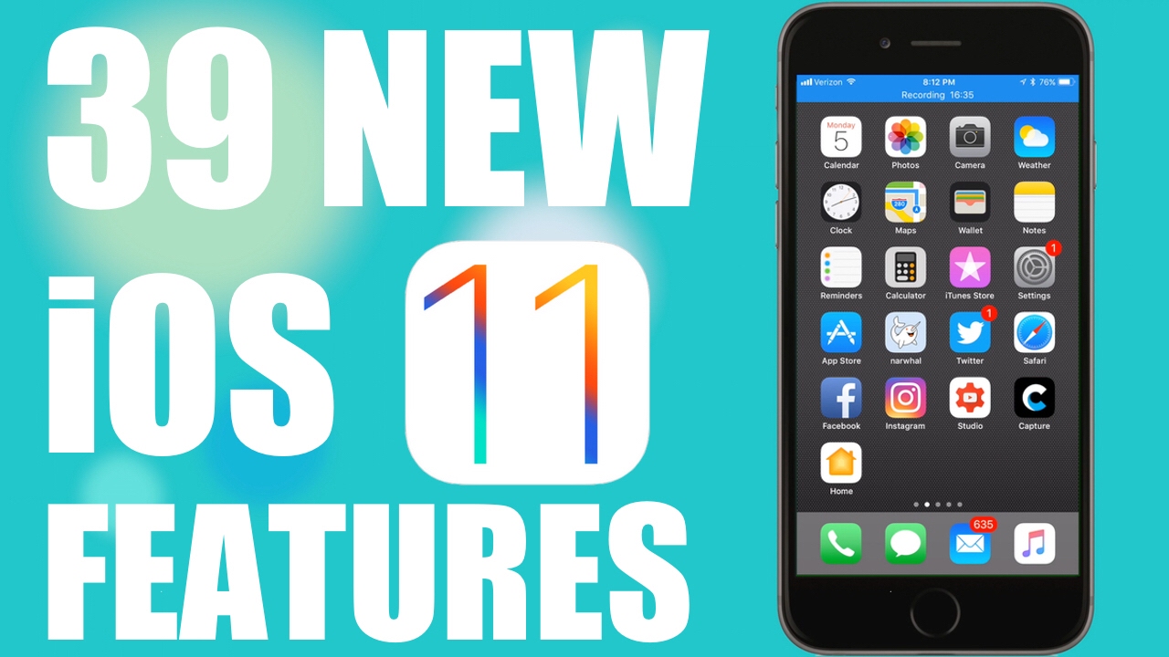iOS 11 Beta 1 - 39 New Features - YouTube