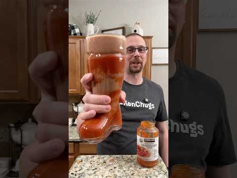 Chugging KS Organic Marinara Sauce & Chocolate Milk! #shorts
