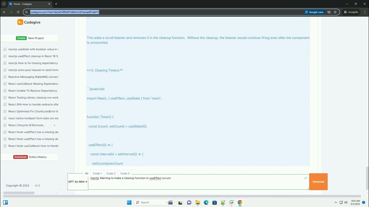 reactjs Warning to make a cleanup function in useEffect occurs - YouTube