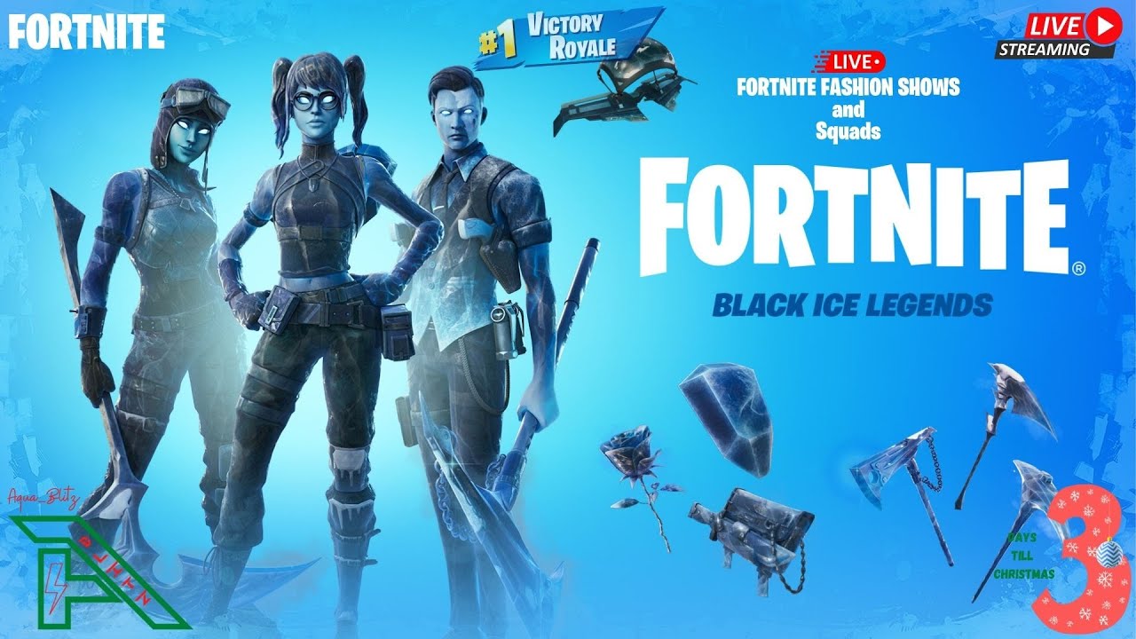 NEW Fortnite Black Ice Bundle!!! Squads and Fashion Shows LIVE ...