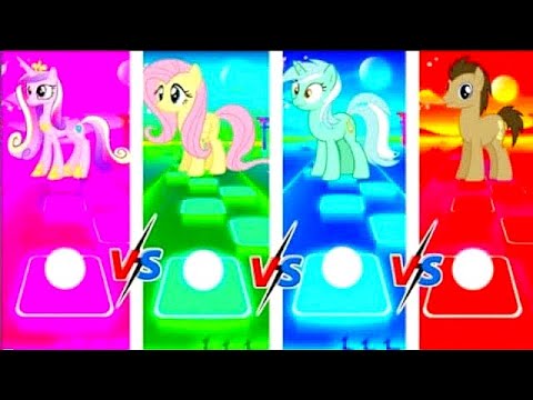 My Little pony And Tiles Hop Games vs Princess Cadance vs fluttershy vs ...