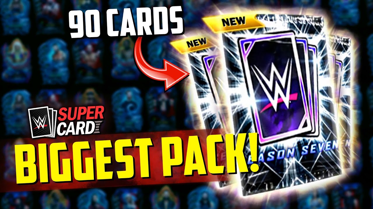 THE BIGGEST PACKS IN THE GAME?! OVER 90 CARDS! | WWE SuperCard Season 7 ...