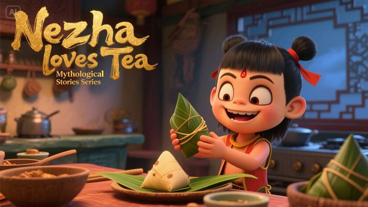 Nezha loves Tea Mythological Stories Series#ai #nezha #cartoon #tea # ...