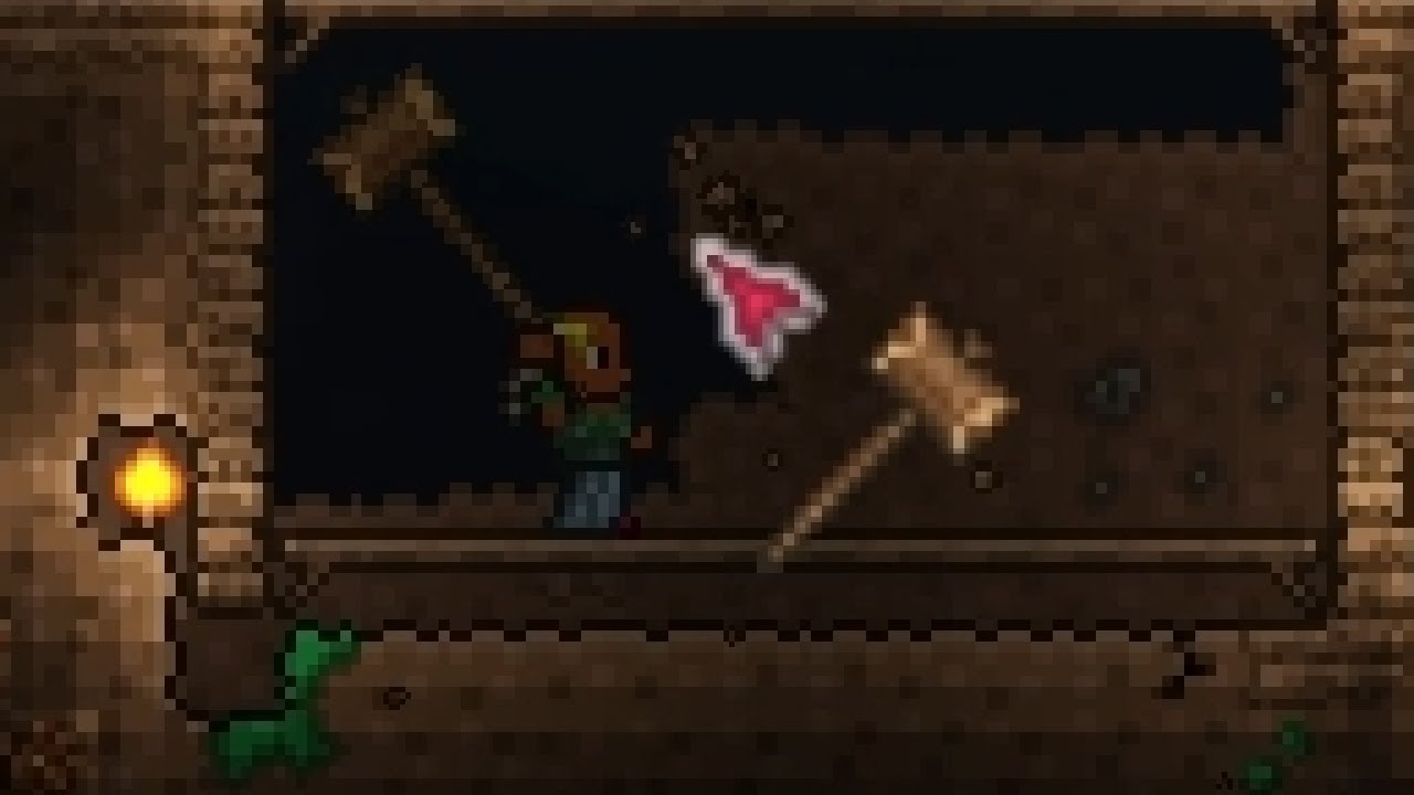How to remove Dirt Walls in the background in Terraria - YouTube