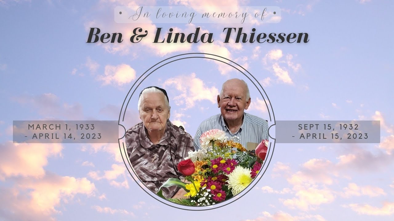 Ben and Linda Thiessen | Live Funeral and Burial | April 17, 2023 - YouTube