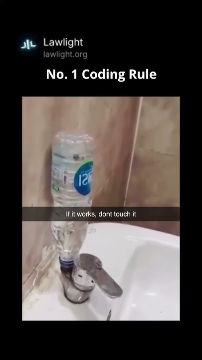 The #1 Coding Rule: If It Works, Don't Touch It! - YouTube