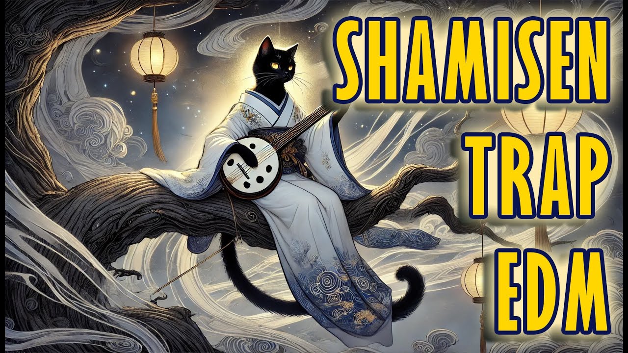 Shamisen (三味線) X Trap X EDM 🎧 Celestial Echo 🌙 | Ethereal Beats for Deep Focus & Creativity 🎼🐱 ...