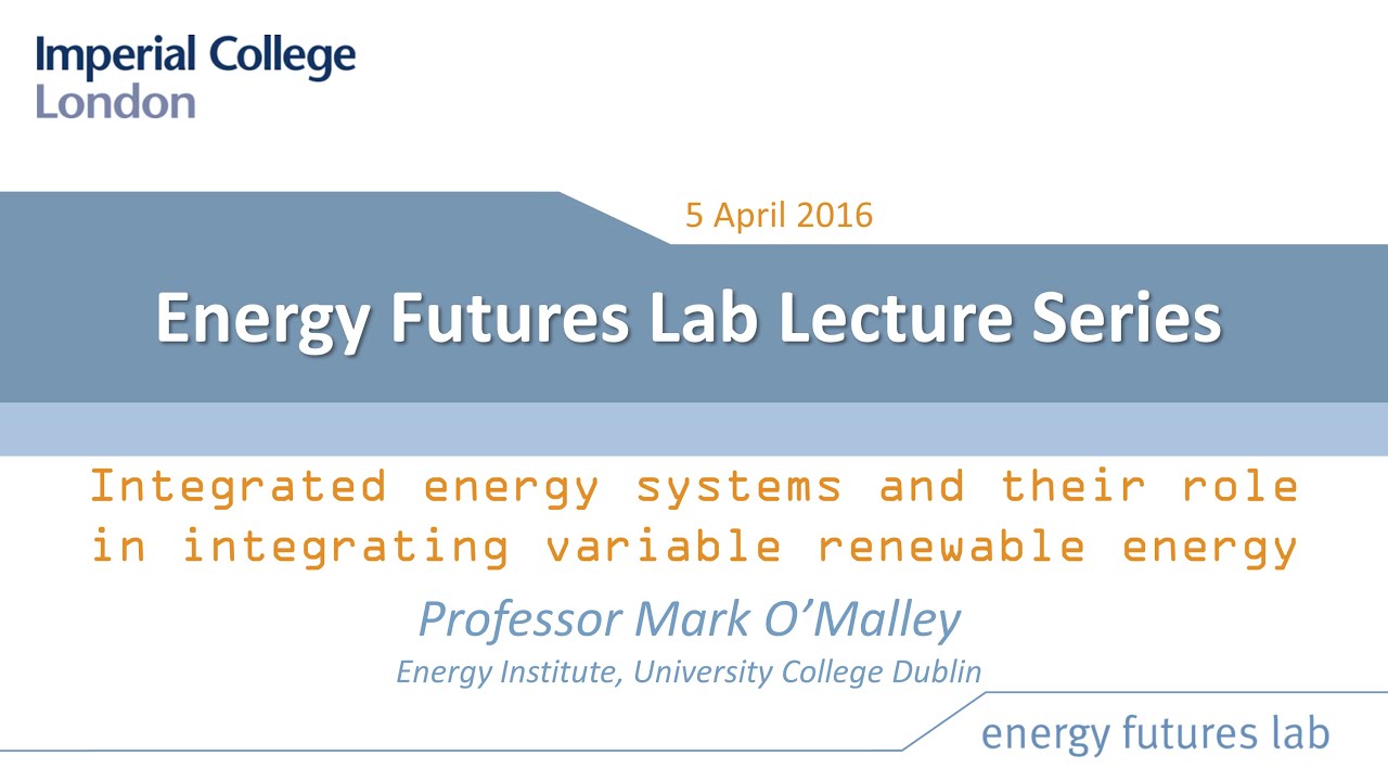 Integrated energy systems and their role in integrating variable ...