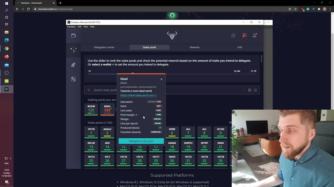 How to delegate Cardano (ADA) to a stake pool using Daedalus - YouTube