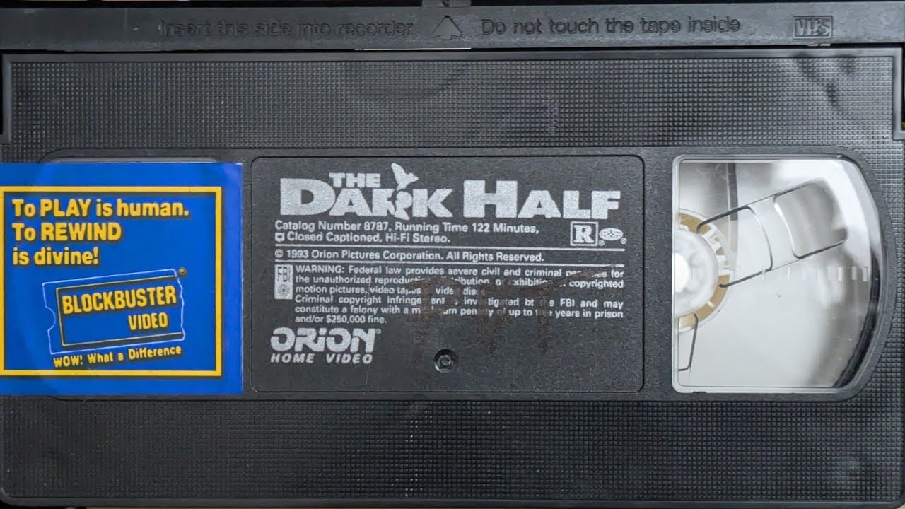 The Dark Half VHS Pre-Show - YouTube