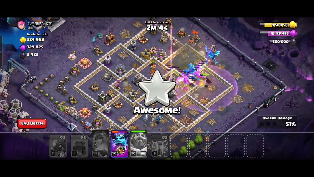 1 Attacking 100 percent damage in coc#coc#clashofclans - YouTube