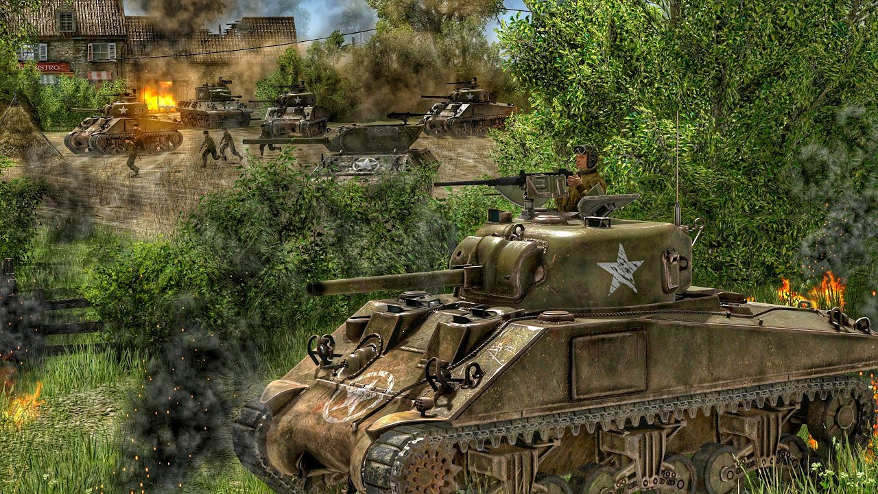 German Encirclement at Roncey - YouTube