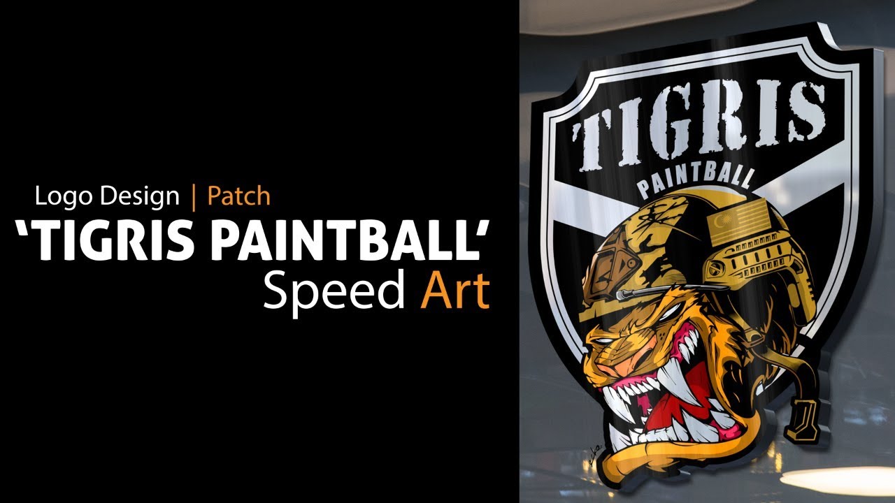 🔴 01 Speed Art Tigris Patch Logo - YouTube