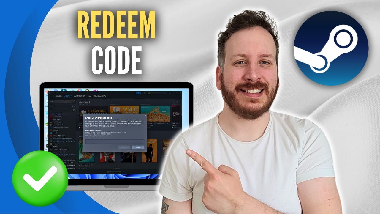 How To Redeem A Code On Steam - YouTube