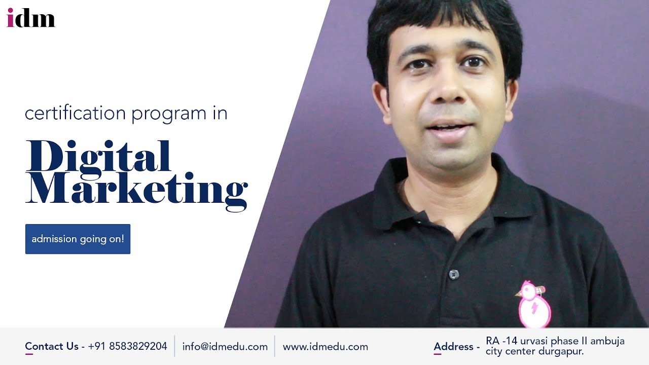 Certification Program in Digital Marketing - IDM - YouTube