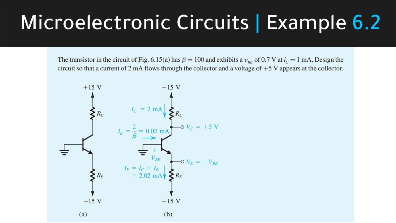 BJT Problems | Example 6.2 - Exercise 6.12 - YouTube