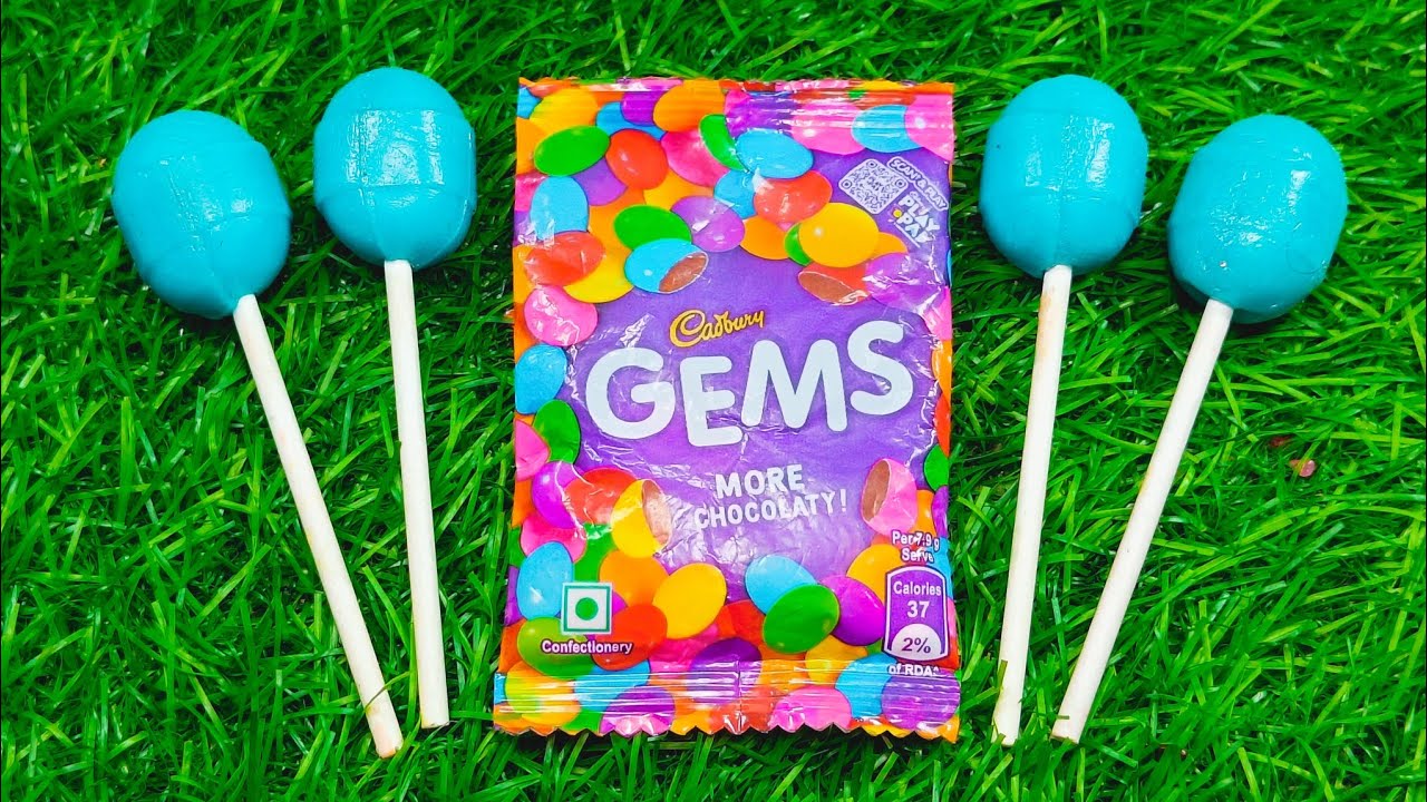 Rainbow Candy Gems Packet & Lollipop Unpacking ASMR Videos - YouTube