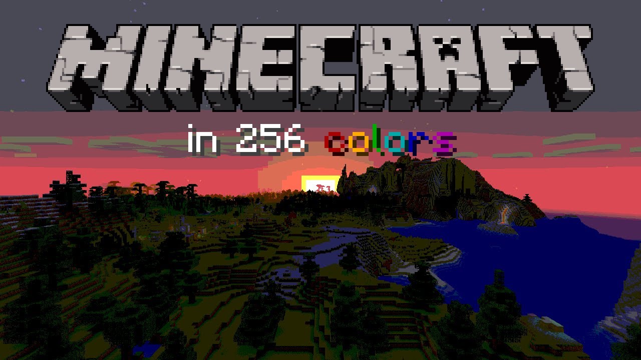 Minecraft in 256 colors (OptiFine Shader) - YouTube