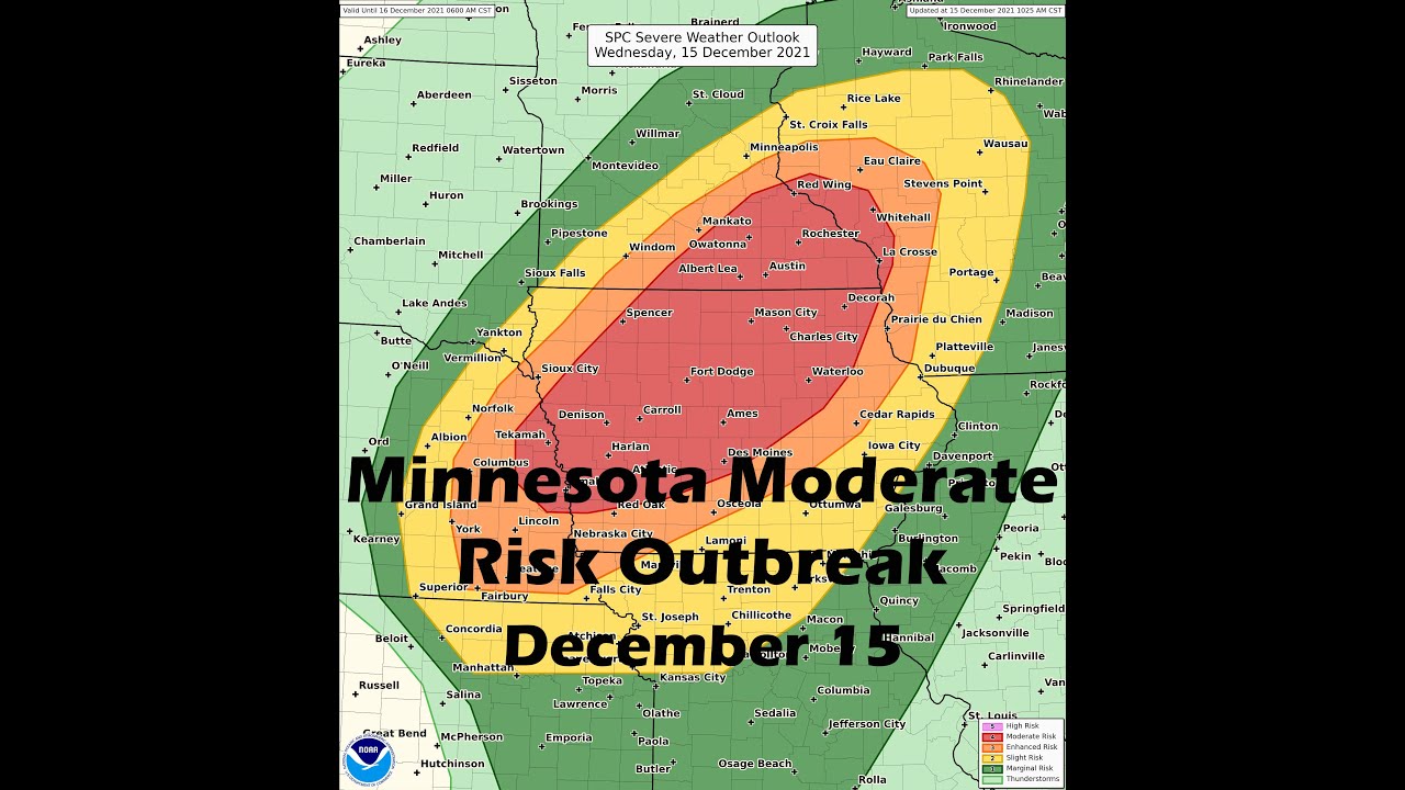 A Minnesota Moderate Risk Chase in December - YouTube