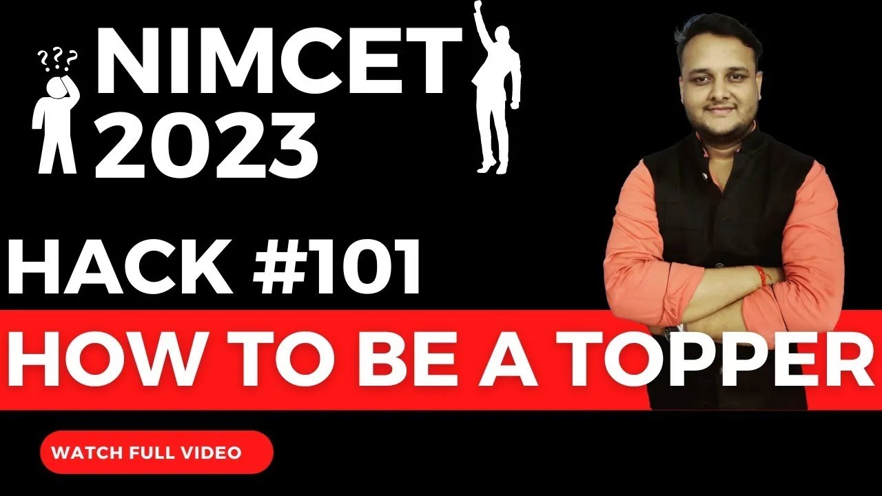 How to be a TOPPER in NIMCET 2023 | Six Month Study Plan for # ...