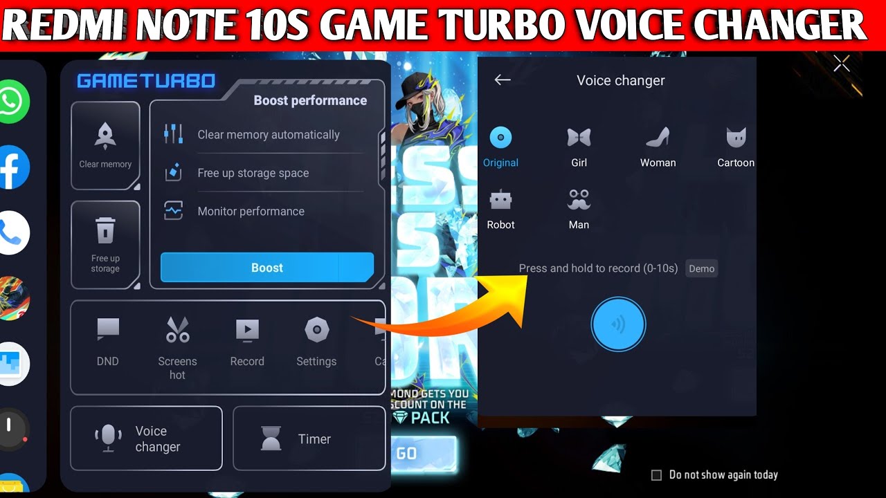 REDMI NOTE 10s | game turbo voice changer enable - YouTube