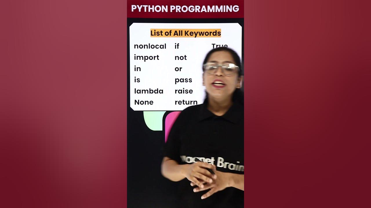 List of All Keywords in Python #shorts #magnetbrains #python #pythonprogramming #coding - YouTube