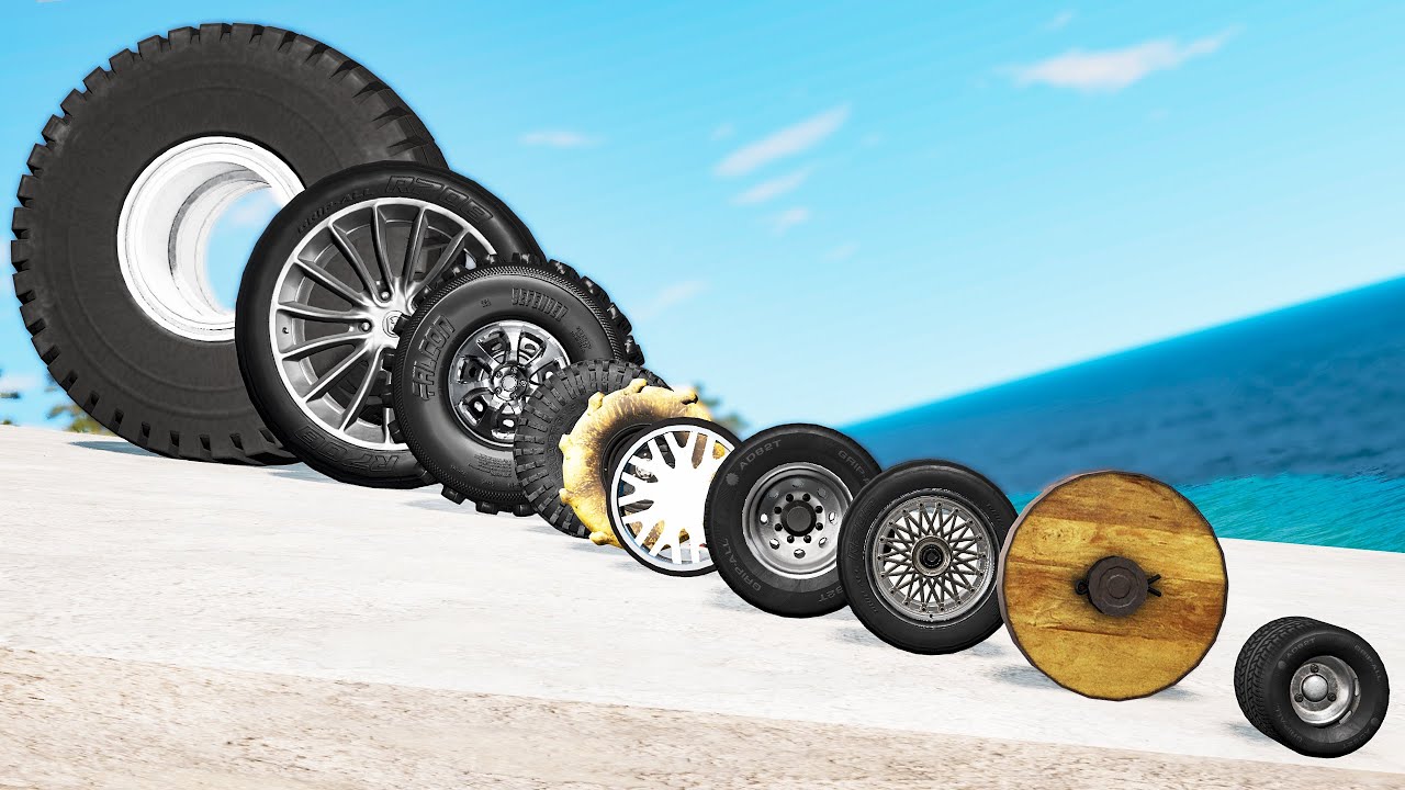 Wheels Competition #4 - Who is better? - Beamng drive - YouTube
