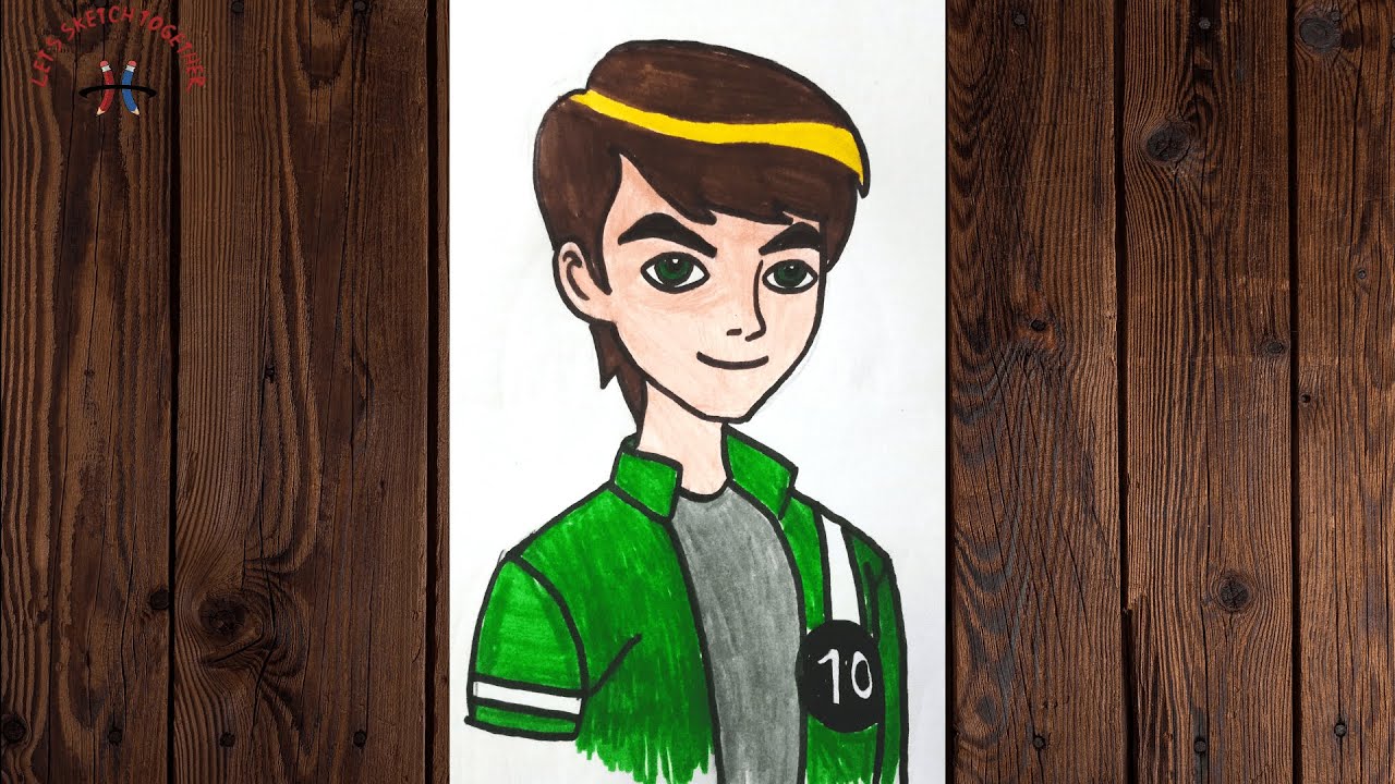 How to draw Ben 10 Cartoon Drawing || Easy step by step tutorial || Let ...