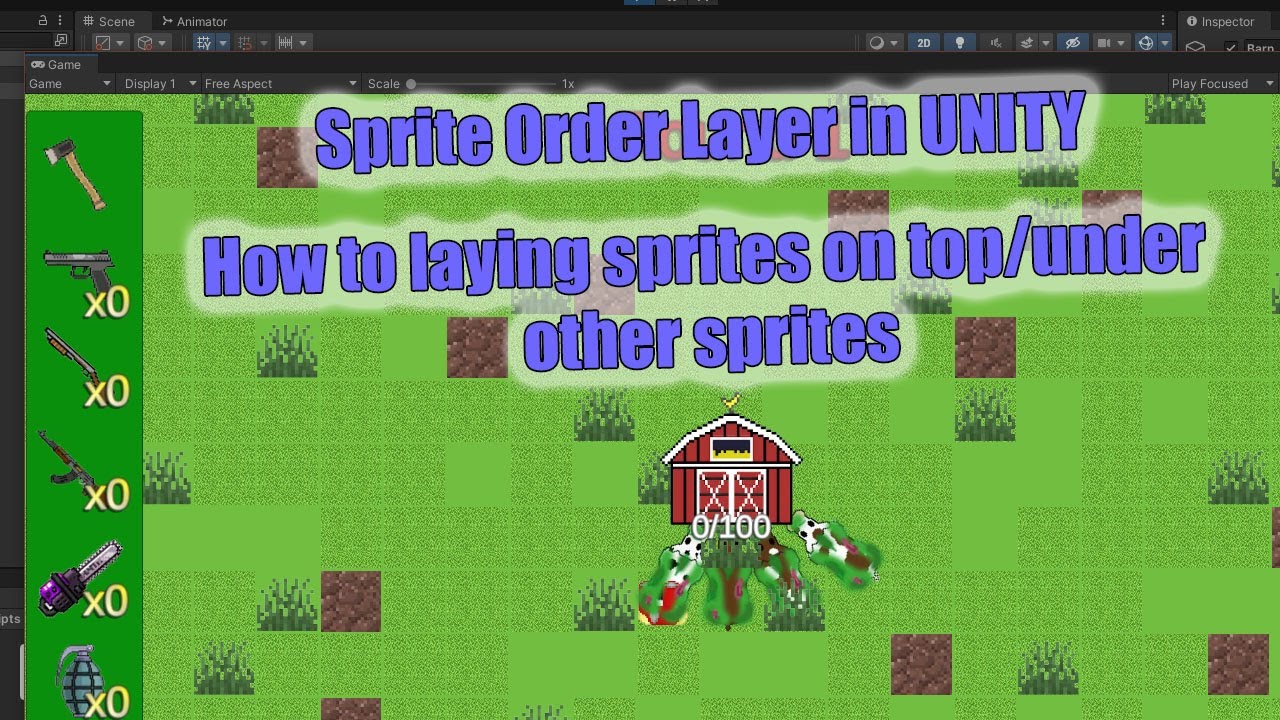 Unity Tutorial Sprite Order In Layer Placing Sprites On Top Of Other 2551