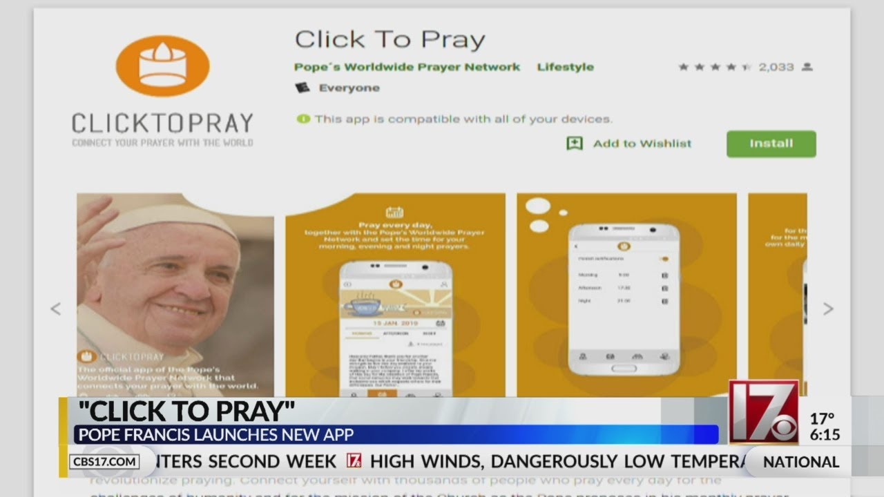 Pope Francis launches 'Click to Pray' app - YouTube