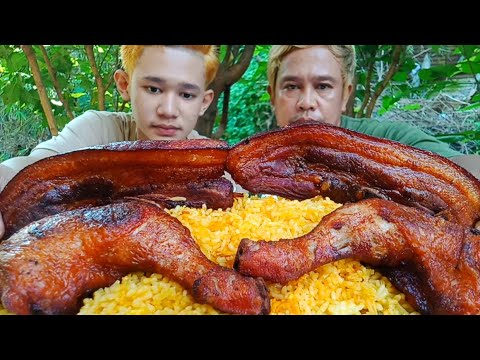 KETCHUP FRIED CHICKEN/PORK BELLY WITH JAVA RICE - YouTube
