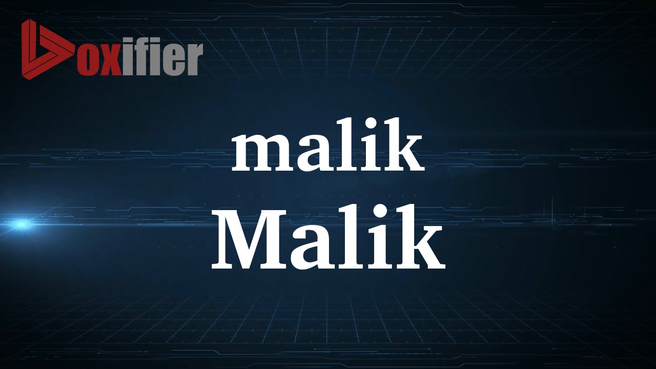 How to Pronunce Malik in French - Voxifier.com - YouTube