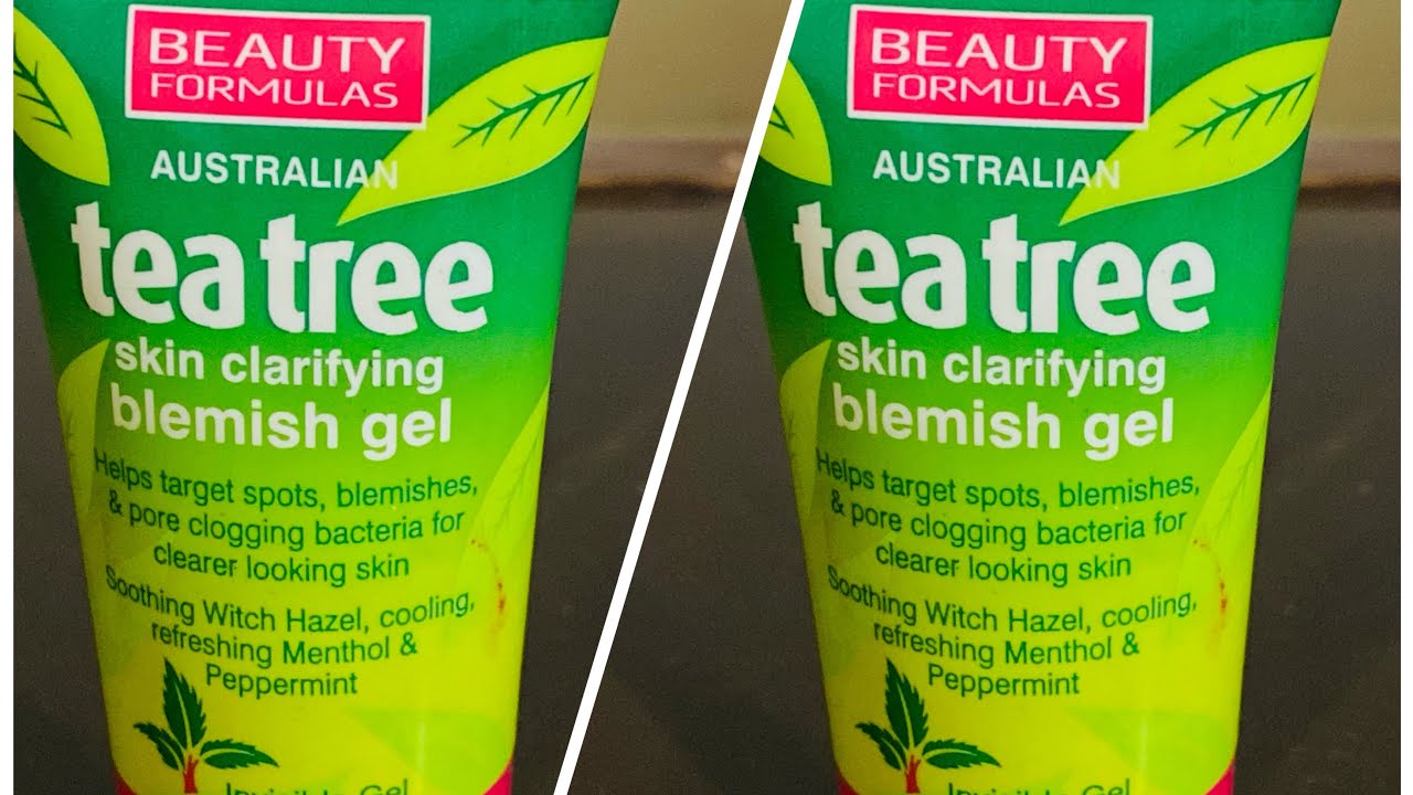 Beauty Formulas Australian Tea Tree Skin Clarifying Blemish Gel - YouTube