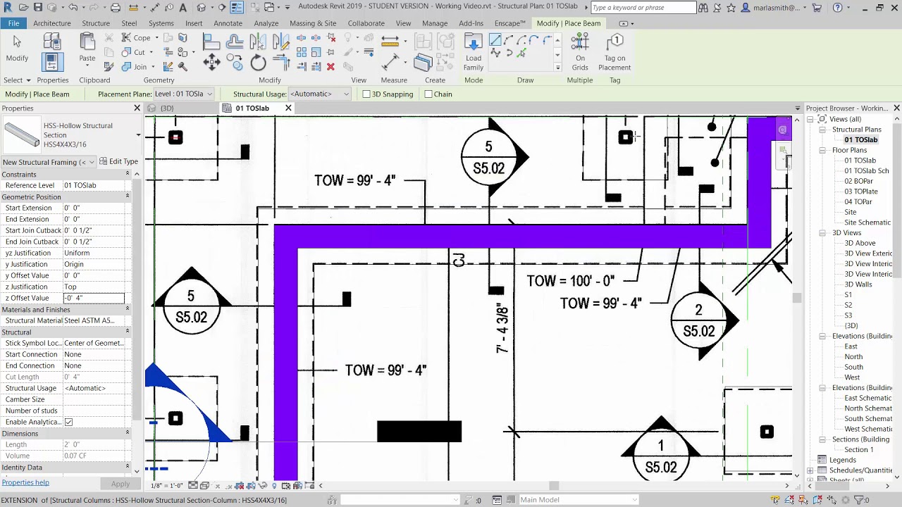 11 PSHD Revit Steel Trellis Beams - YouTube