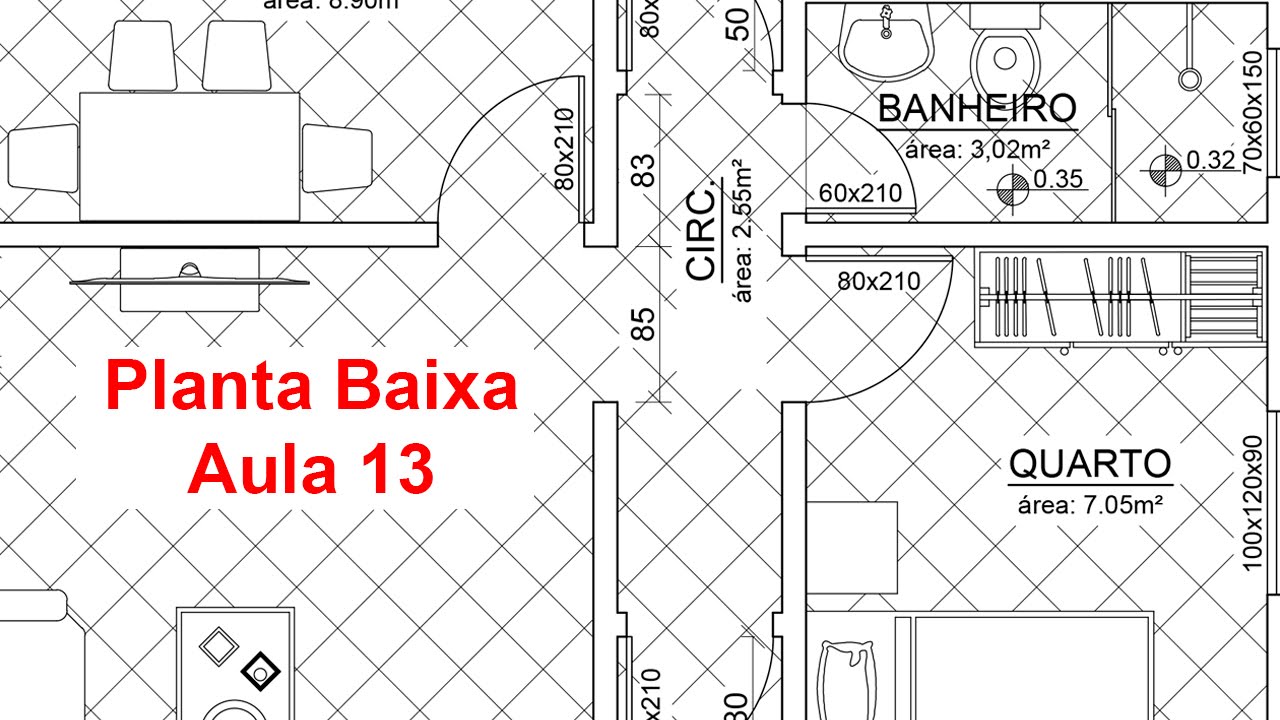 Aula 13 | Inserindo Símbolos na Planta Baixa | Planta Baixa no AutoCAD ...