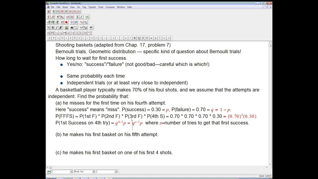 Geometric distribution example - YouTube