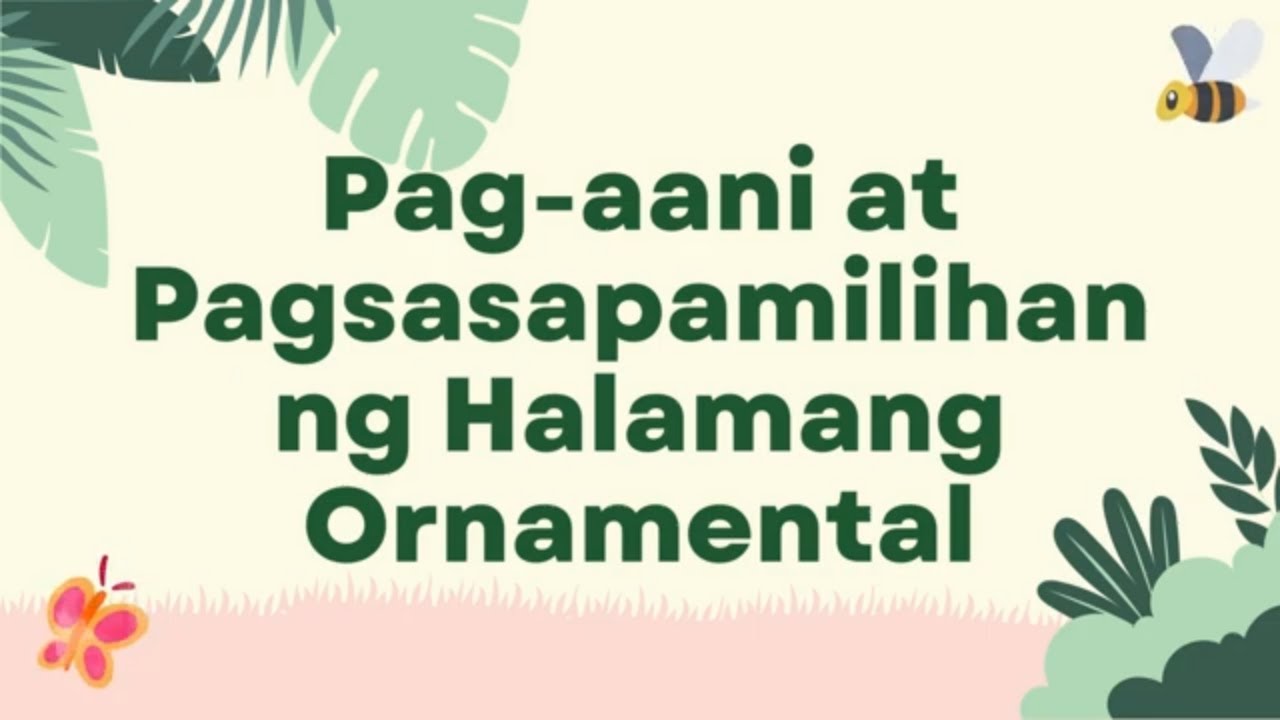 Epp 4 : Agrikultura - Pag-aani at Pagsasapamilihan ng Halamang ...