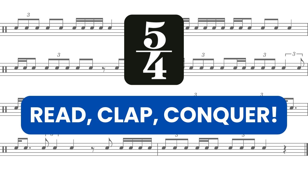5/4 Rhythm Reading Exercises For Beginners 🎶 - YouTube