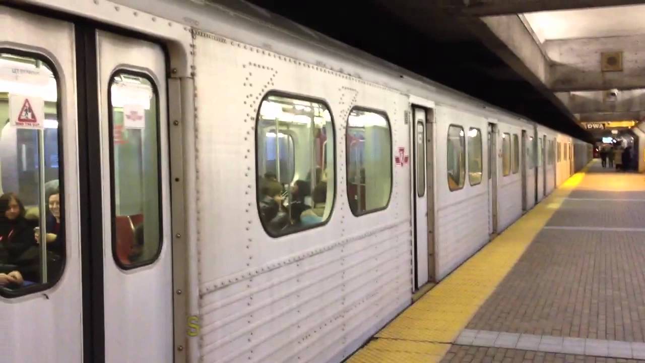 TTC H5 5796 (T1 Prototype) Departs Eginton West station - YouTube