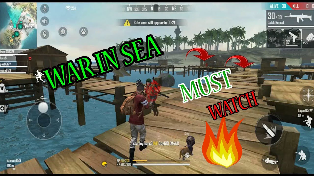 FREE FIRE ।। WAR IN SEA ।। BOOYAH ।। RANK GAME।। 2020 - YouTube