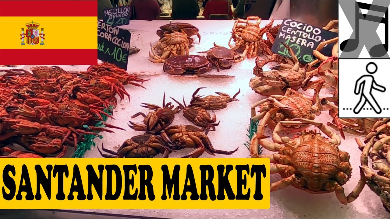 #308 A stroll around the market in Santander, Spain - YouTube