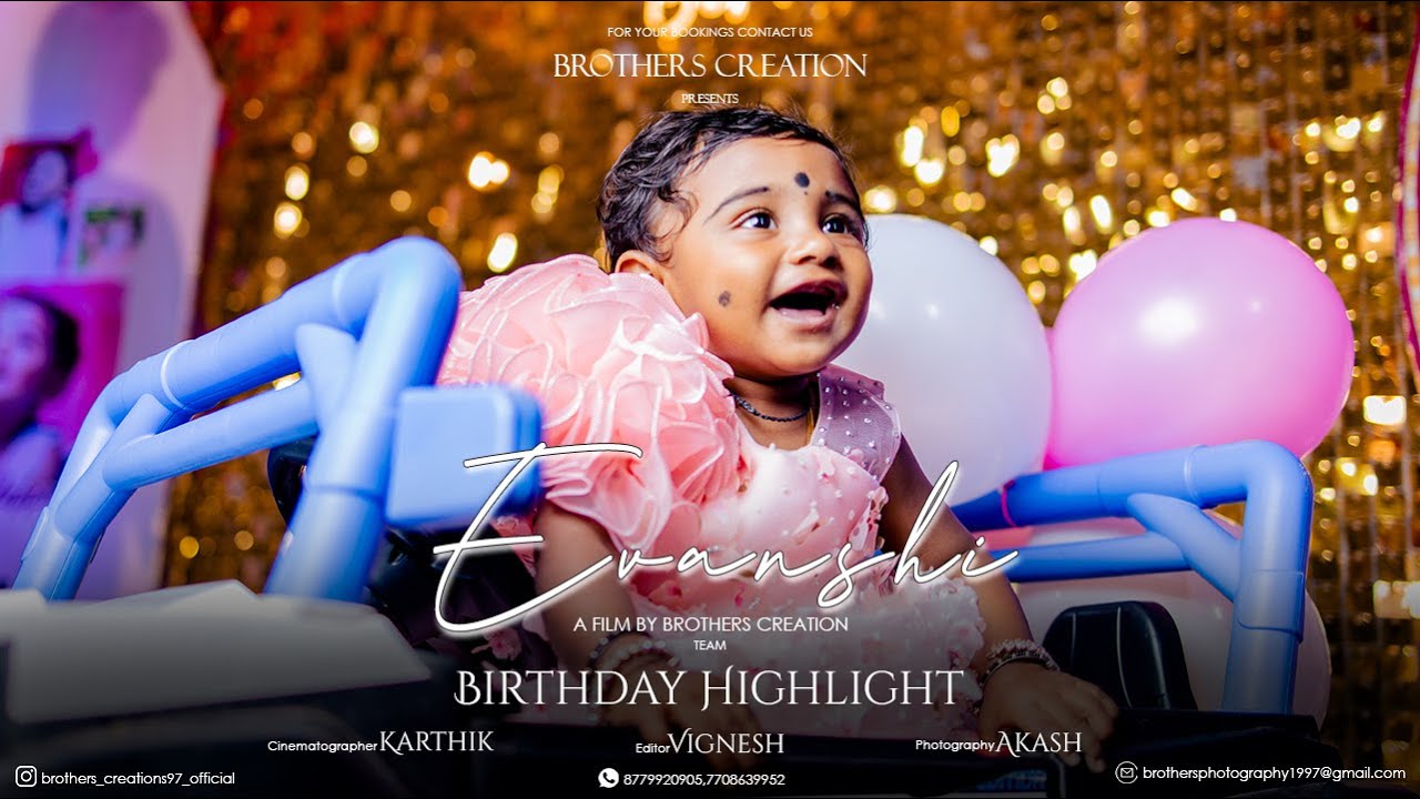 Evanshi 1st Birthday 2023 | Birthday Highlights | Brothers Creation ...