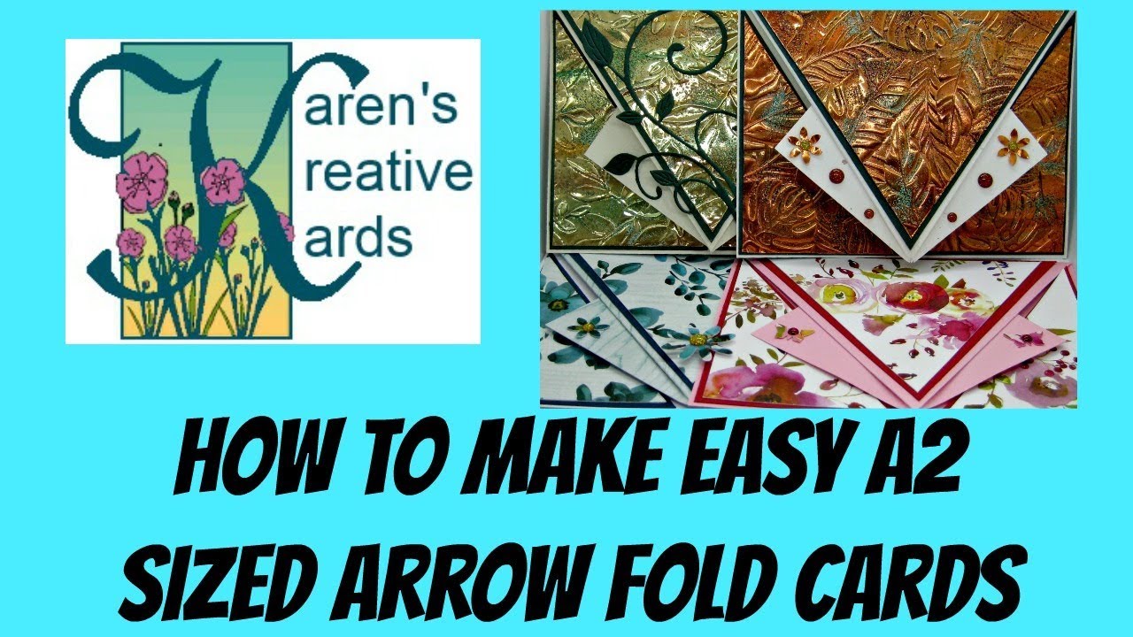 How To Make Easy A2 Sized Arrow Fold Cards - YouTube