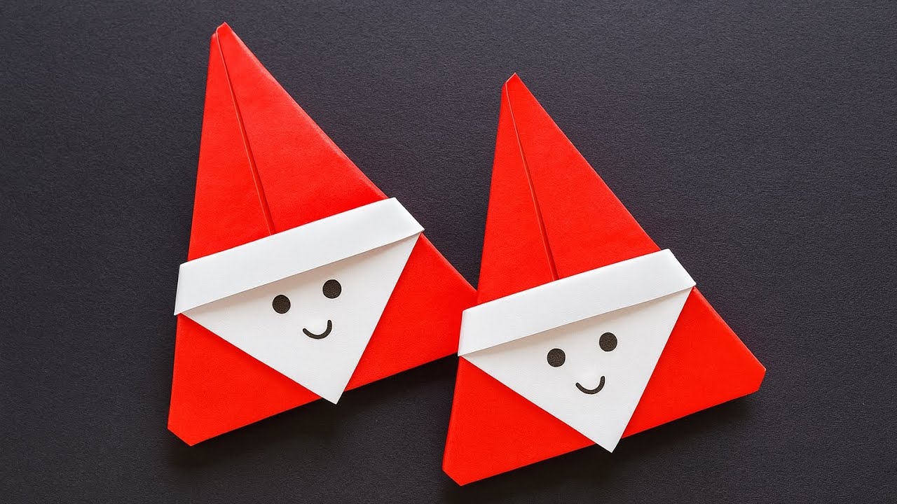Quick & Easy DIY Paper Santa Claus Craft (Origami Christmas Decoration ...