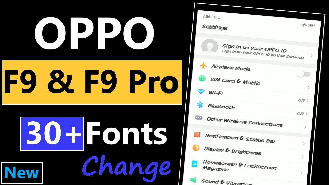 How to Change Oppo F9 Font style | New 30 Oppo F9 Fonts - YouTube
