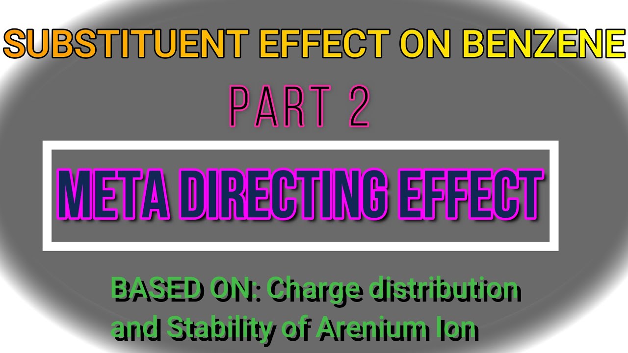 meta directing effect of substituent on benzene // Orientation effect ...