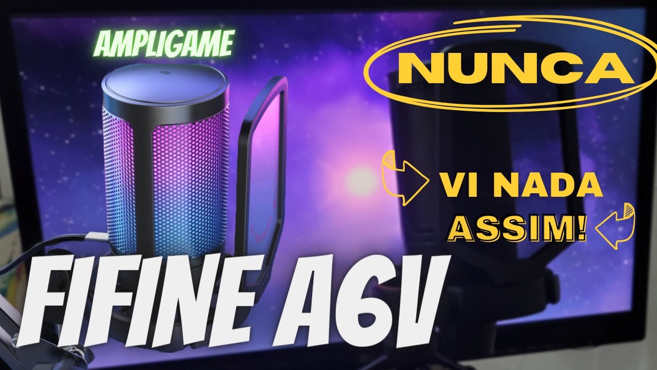 Unboxing Mic FIFINE AMPLIGAME A6V | Gaming + RGB - YouTube